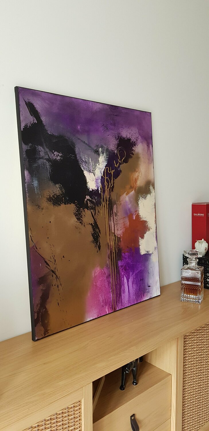 Abstract by Johanna Sanna (2021) : Painting Acrylic, India Ink on ...