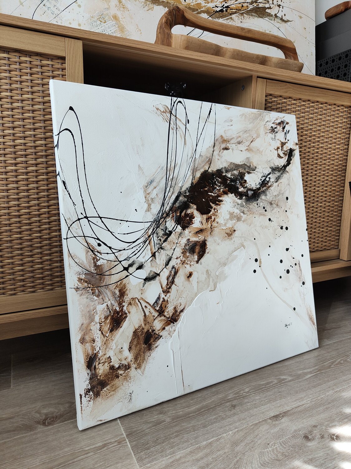 Abstract Coffee by Johanna Sanna (2022) : Painting Acrylic on Canvas ...