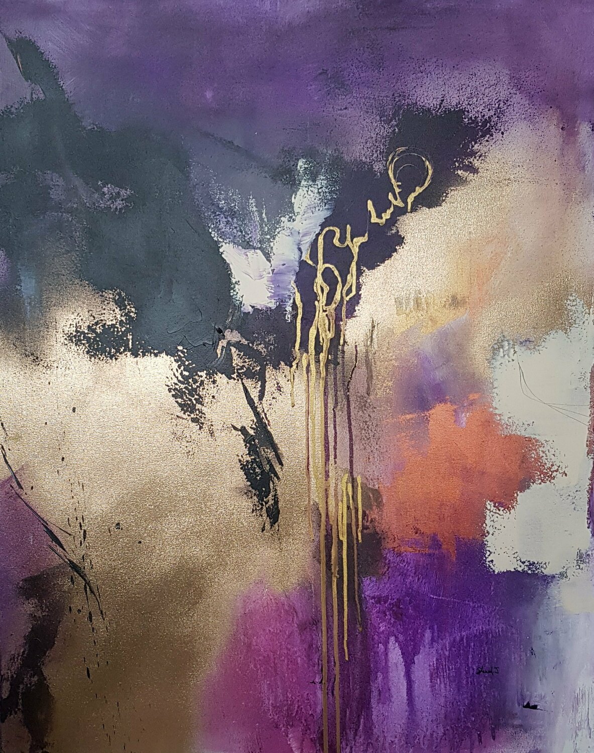 Abstract by Johanna Sanna (2021) : Painting Acrylic, India Ink on ...