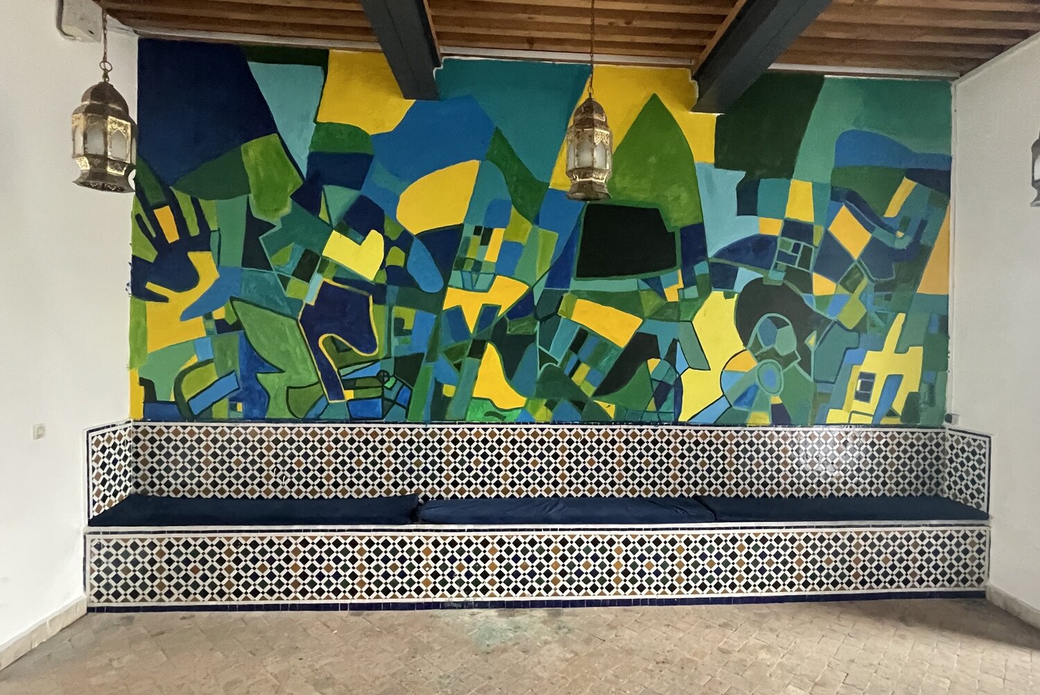 Community mural for Foundouk Zeljou in Larache, Morocco by Tom ...