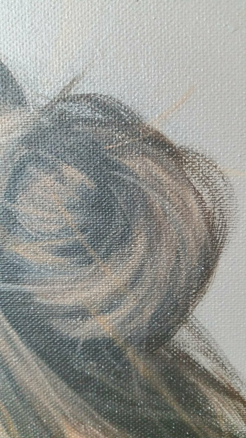 Junge Frau im Profil von Karoline Kroiß (2019): Malerei Acryl ...