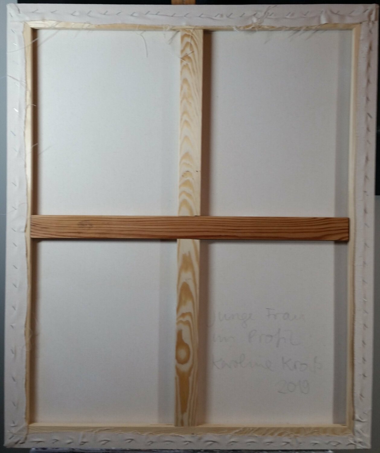 Junge Frau im Profil von Karoline Kroiß (2019): Malerei Acryl ...