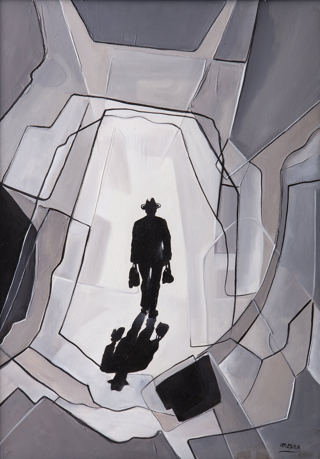 La quête de soi von Mouna Bensaid (2023): Malerei Öl auf Leinwand ...