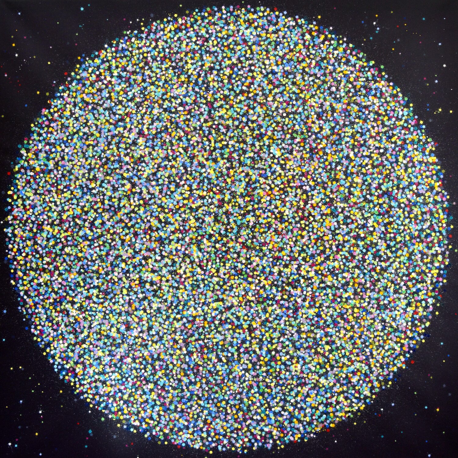 The Dot #3 von Astrid Stoeppel (2023): Malerei Acryl, Farbspray auf ...