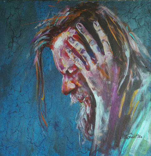 Desperation von Editha Tarantino (2018): Malerei Acryl, Farbspray auf ...