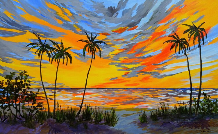 Sunset Paintings Abstract