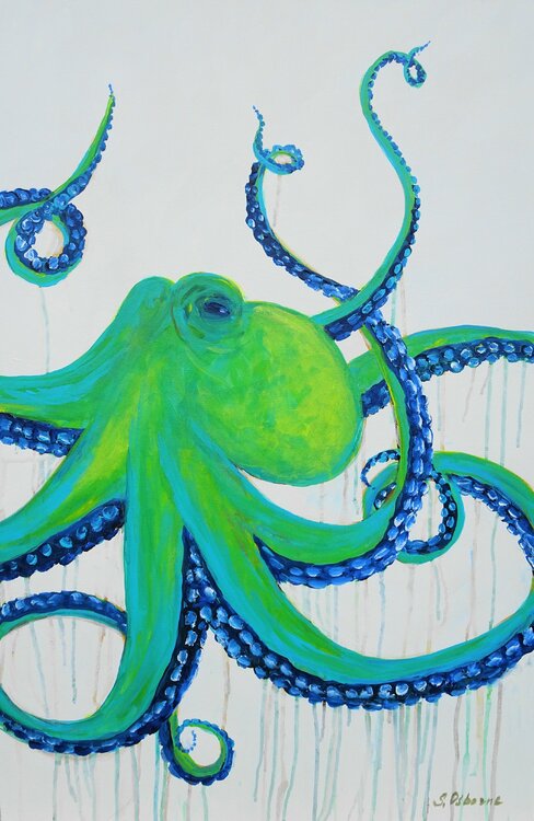 Abstract Octopus Painting