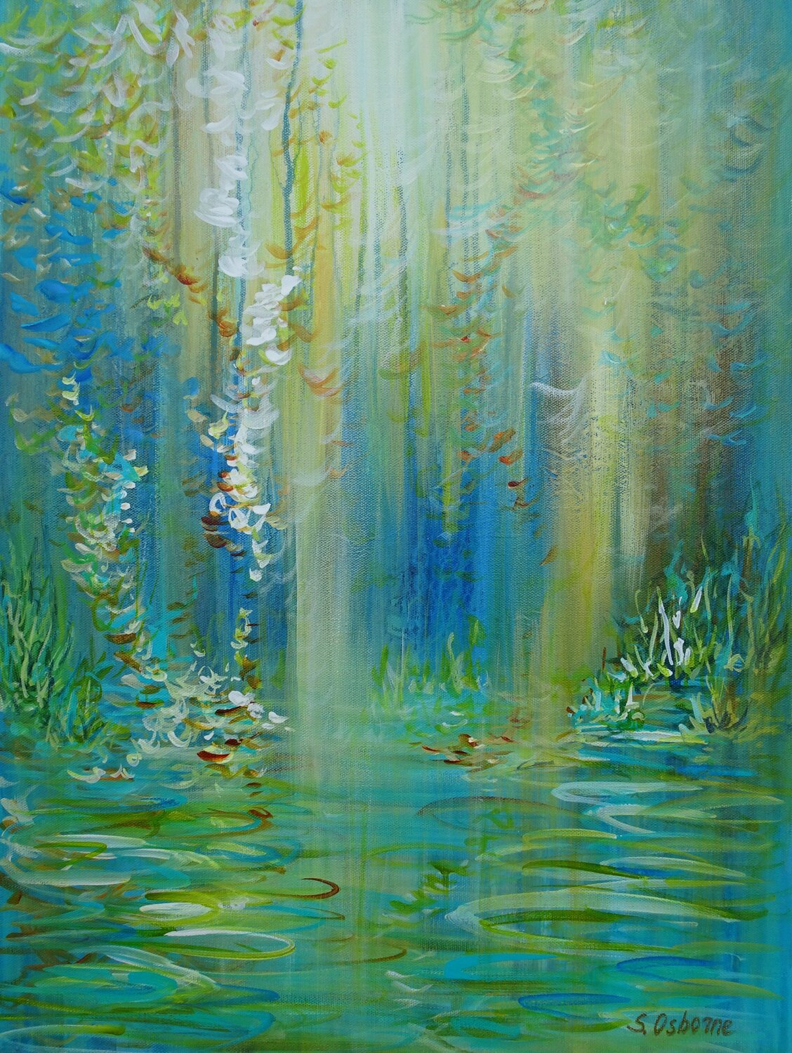 Forest Acrylic Painting