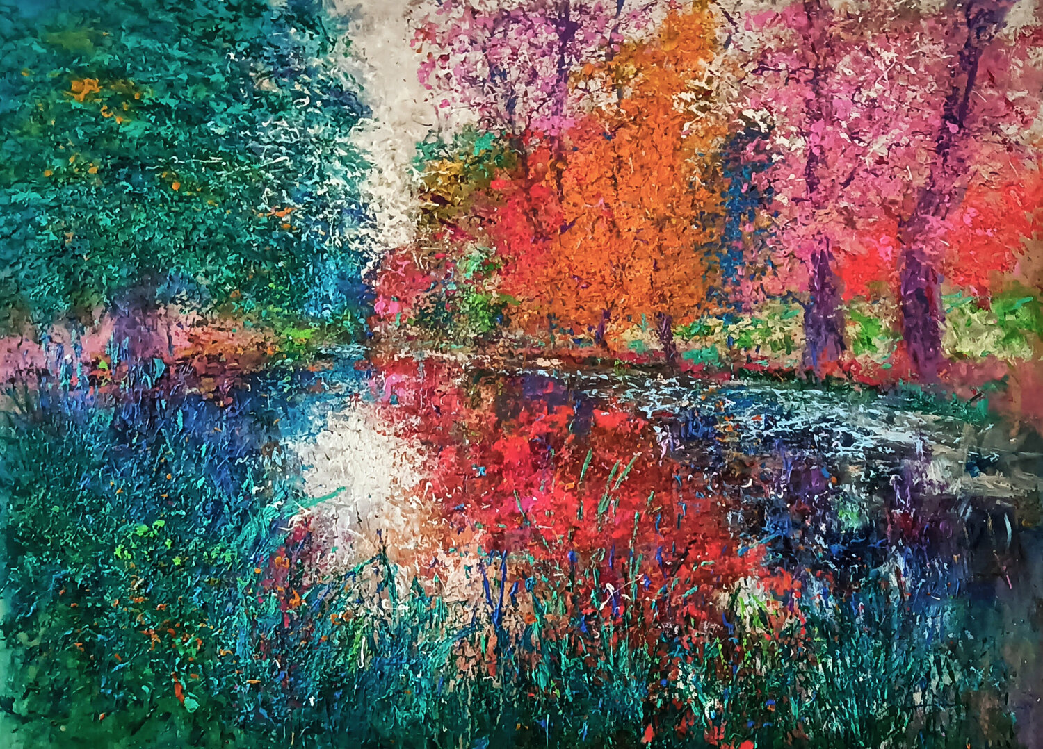 AUTUMN IS BORN by Andrés Rueda (2021) : Painting Acrylic on Canvas ...