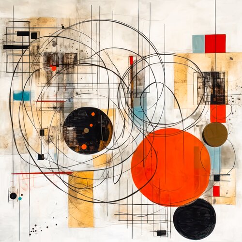 Bauhaus abstract by Andrea Pallang (2023) : Painting Ink on Canvas ...