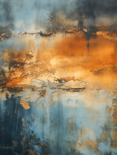 Abstract Landscape sunset by Andrea Pallang (2023) : Painting Ink ...