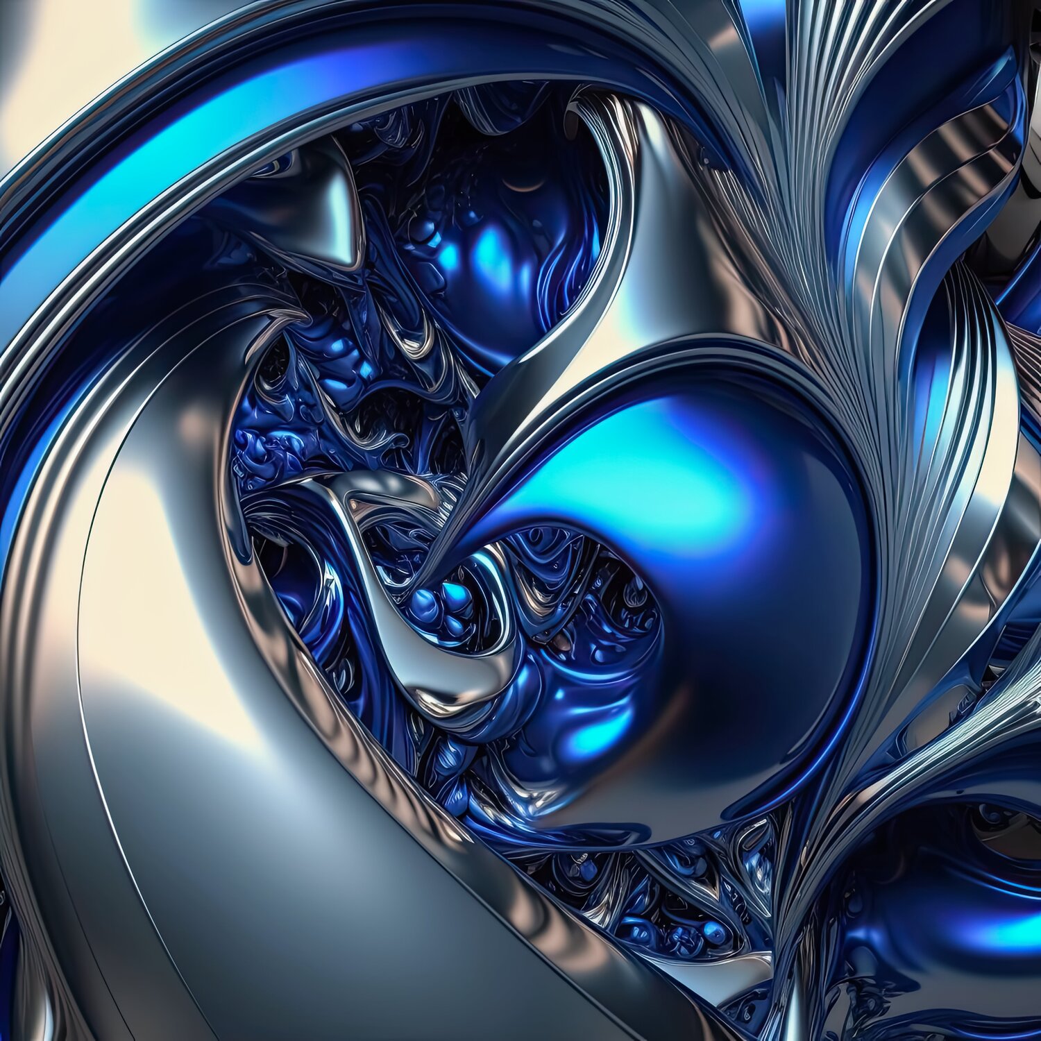 Blue cold steel abstract by Andrea Pallang (2023) : Photography Digital ...