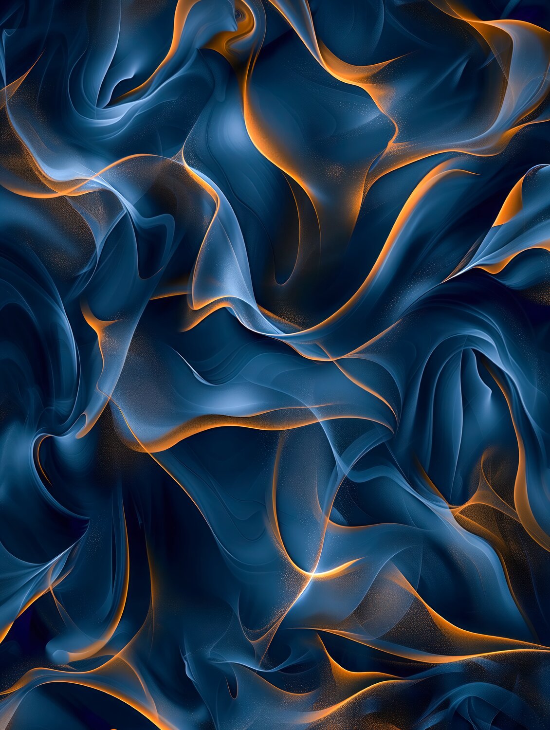 Blue abstract by Andrea Pallang (2024) : Painting Ink on Canvas - Singulart