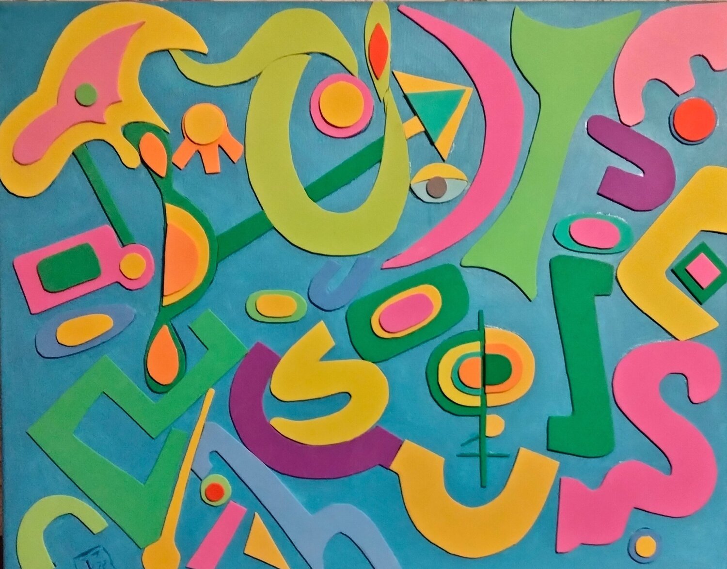 Alfabeti von Laura Zilocchi (2023): Andere Medien Acryl, Collage auf ...