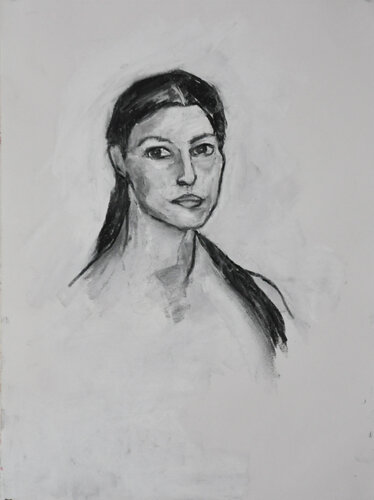 Woman From Tuscany by Richard Kattman (N.D) : Drawing Pastel, Charcoal ...