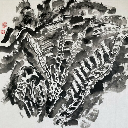 Entrailles de la Terre 1 de Catherine Hoang (2021) : Œuvre sur papier ...