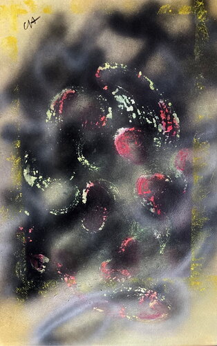 Méditation sous la pluie de Catherine Hoang (2025) : Œuvre sur papier ...