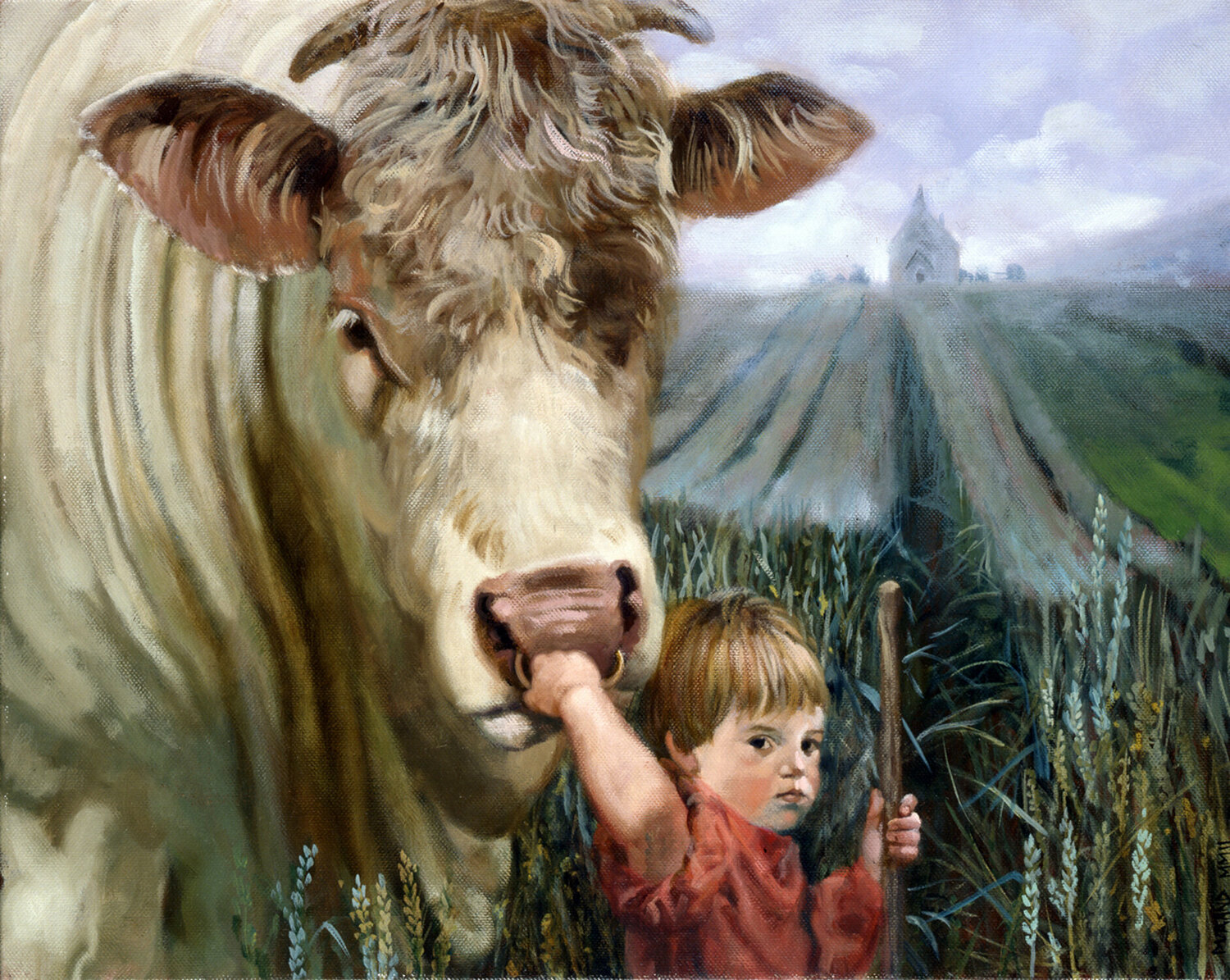 BLESSING THE BULL by André Durand (2002) : Painting Oil on Linen ...