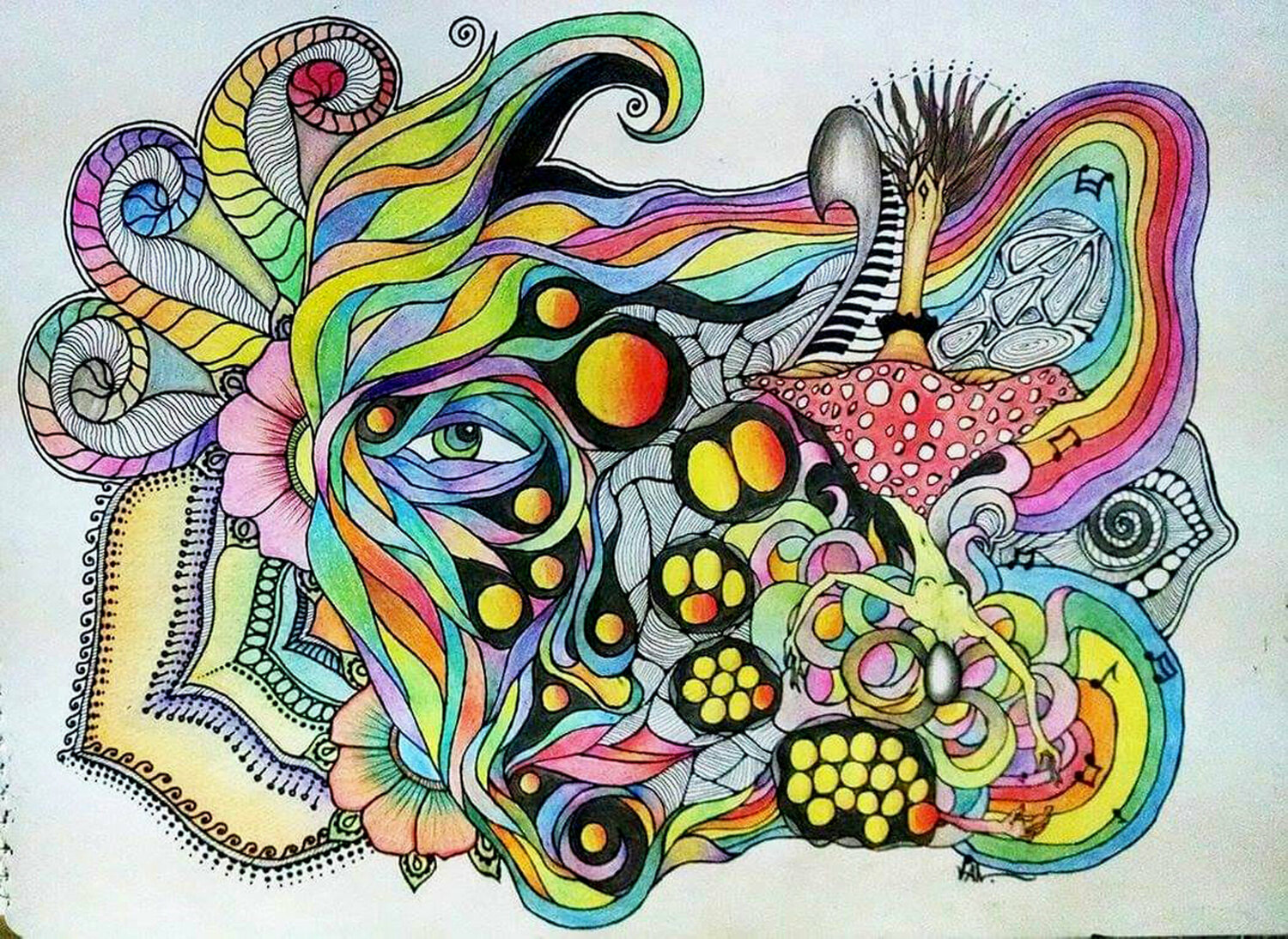 The Very First Birth, pencil conceptual abstract drawing by Anait by ...