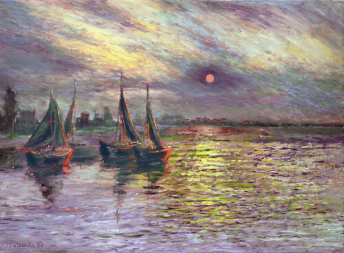 Golden Morning by Sergey Lutsenko (2020) : Painting Oil on Canvas ...