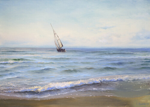 Golden Morning by Sergey Lutsenko (2020) : Painting Oil on Canvas ...