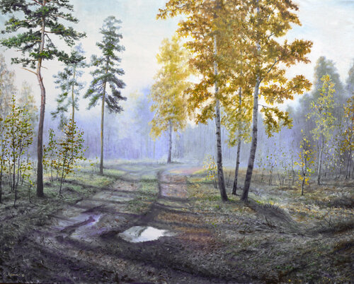 Golden Morning by Sergey Lutsenko (2020) : Painting Oil on Canvas ...