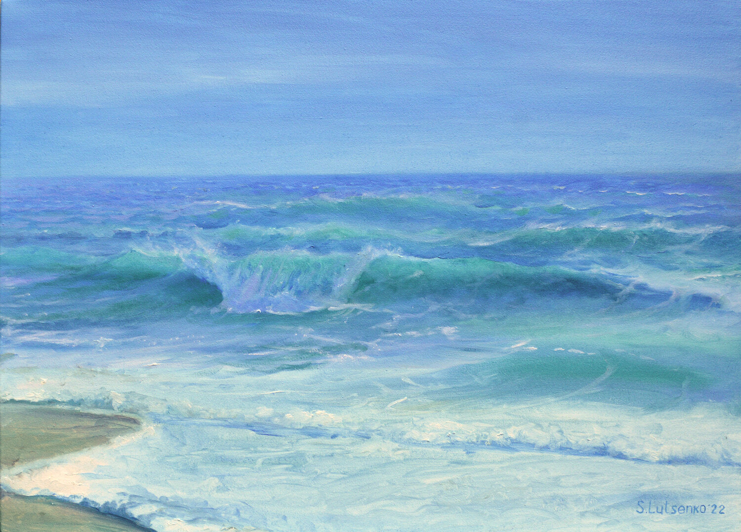 The warmth of the sea by Sergey Lutsenko (2022) : Painting Oil on ...