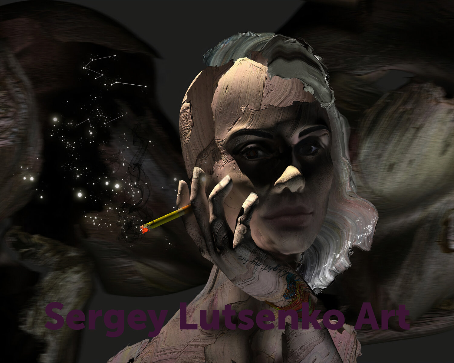 Hollywood Eyes by Sergey Lutsenko (2020) : Digital Digital on Canvas ...