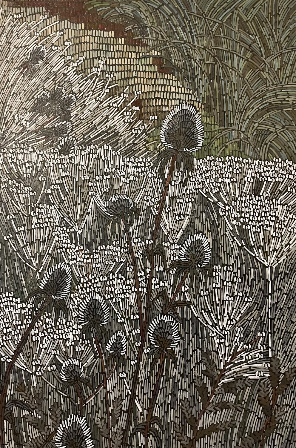 thistles under the snow by Dmitrieva Daria (2022) : Painting Acrylic on ...