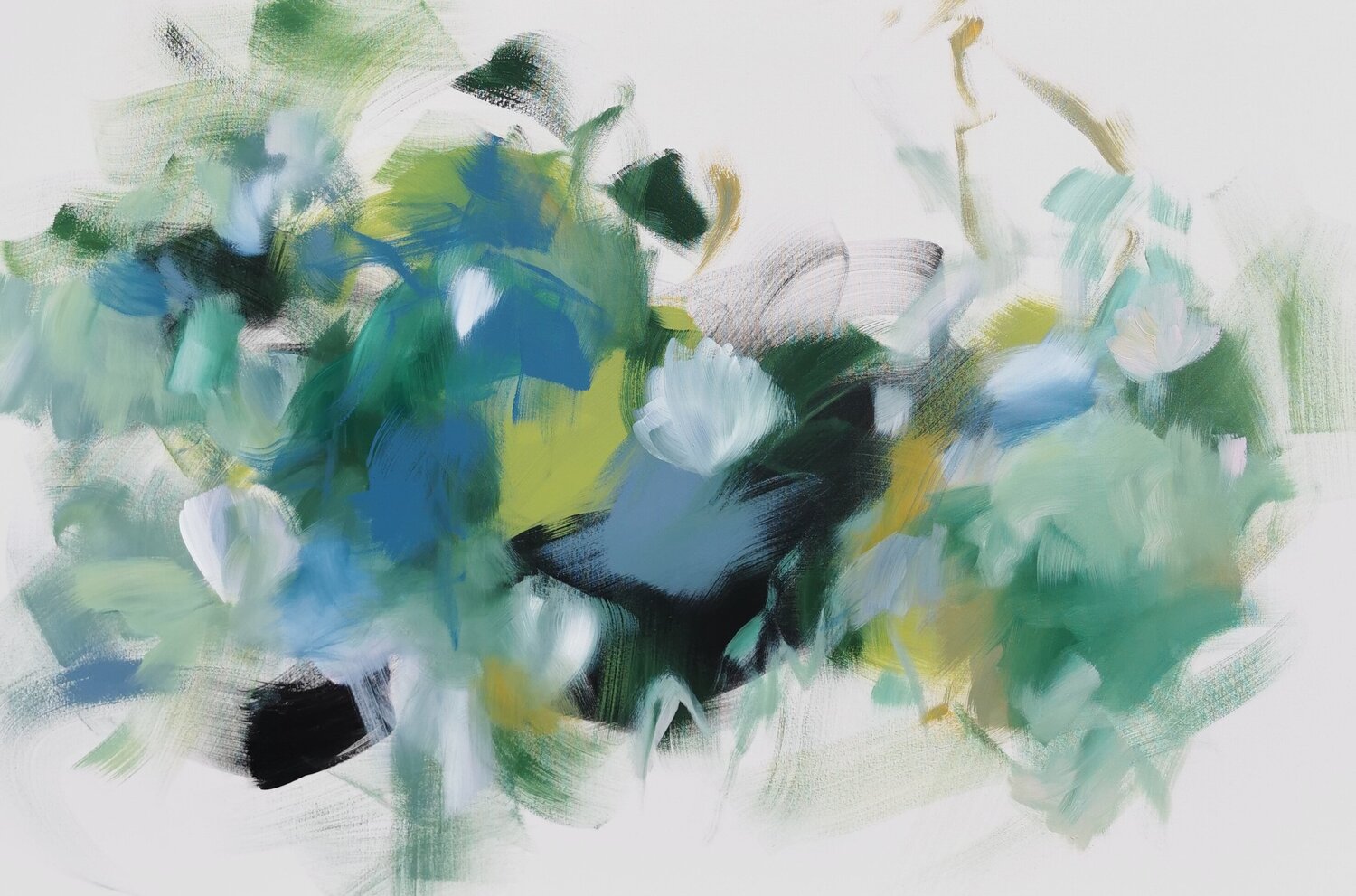 Lotus Flowers by Stéphanie Rivet (2023) : Painting Acrylic on Canvas ...