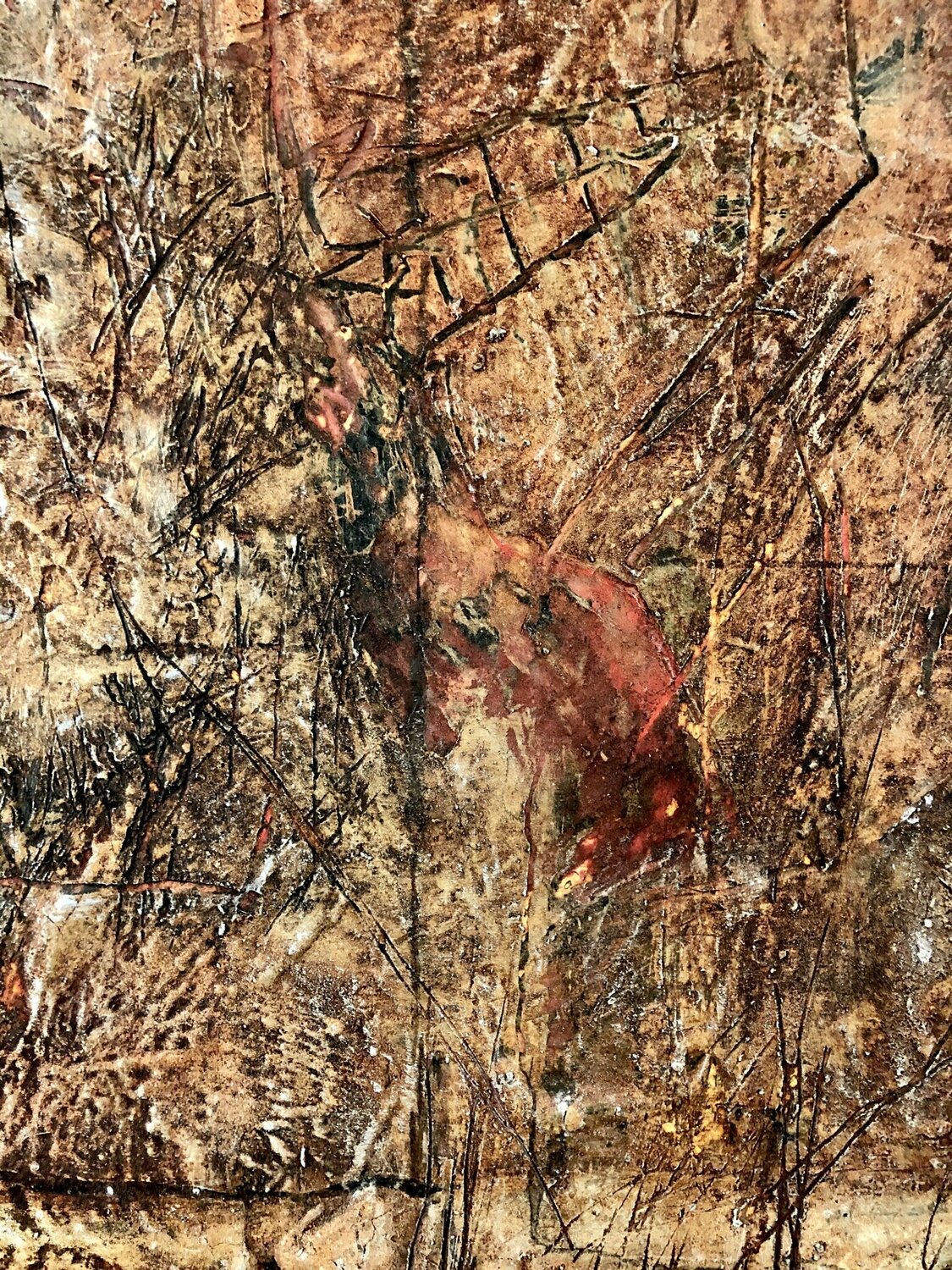 Covered diary notes von Peter Backhaus (1990): Malerei Öl, Bleistift ...