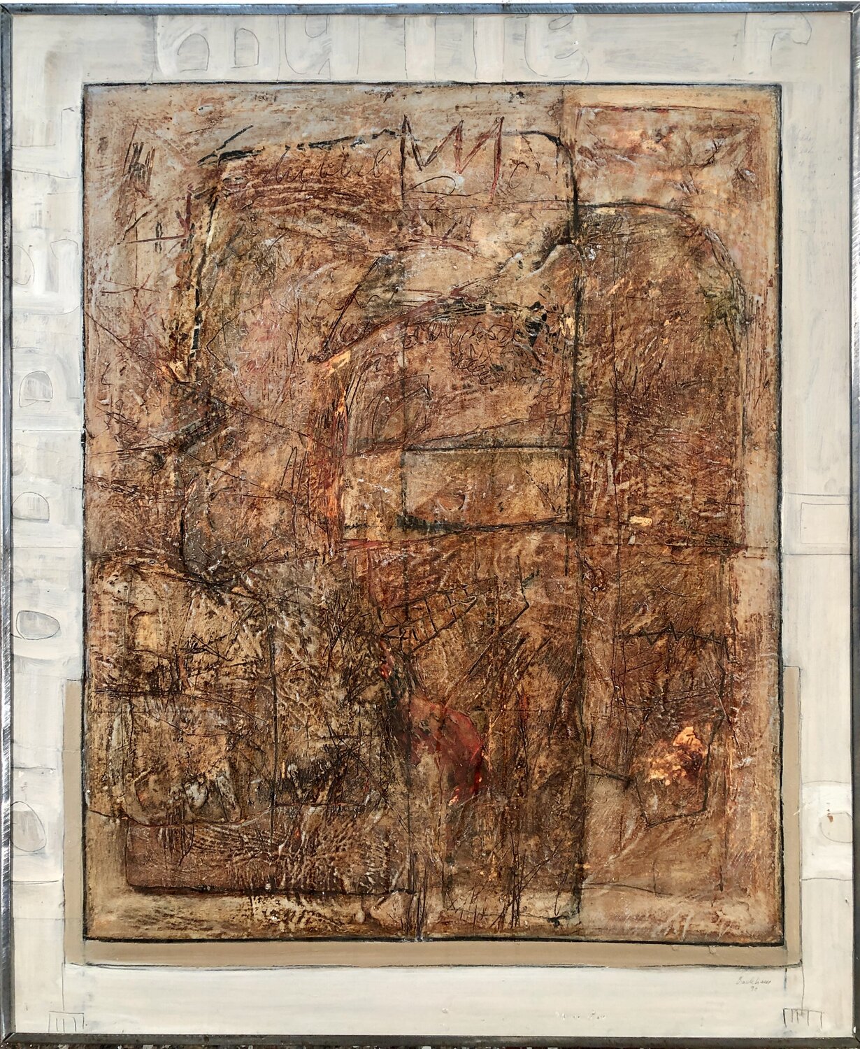 Covered diary notes von Peter Backhaus (1990): Malerei Öl, Bleistift ...