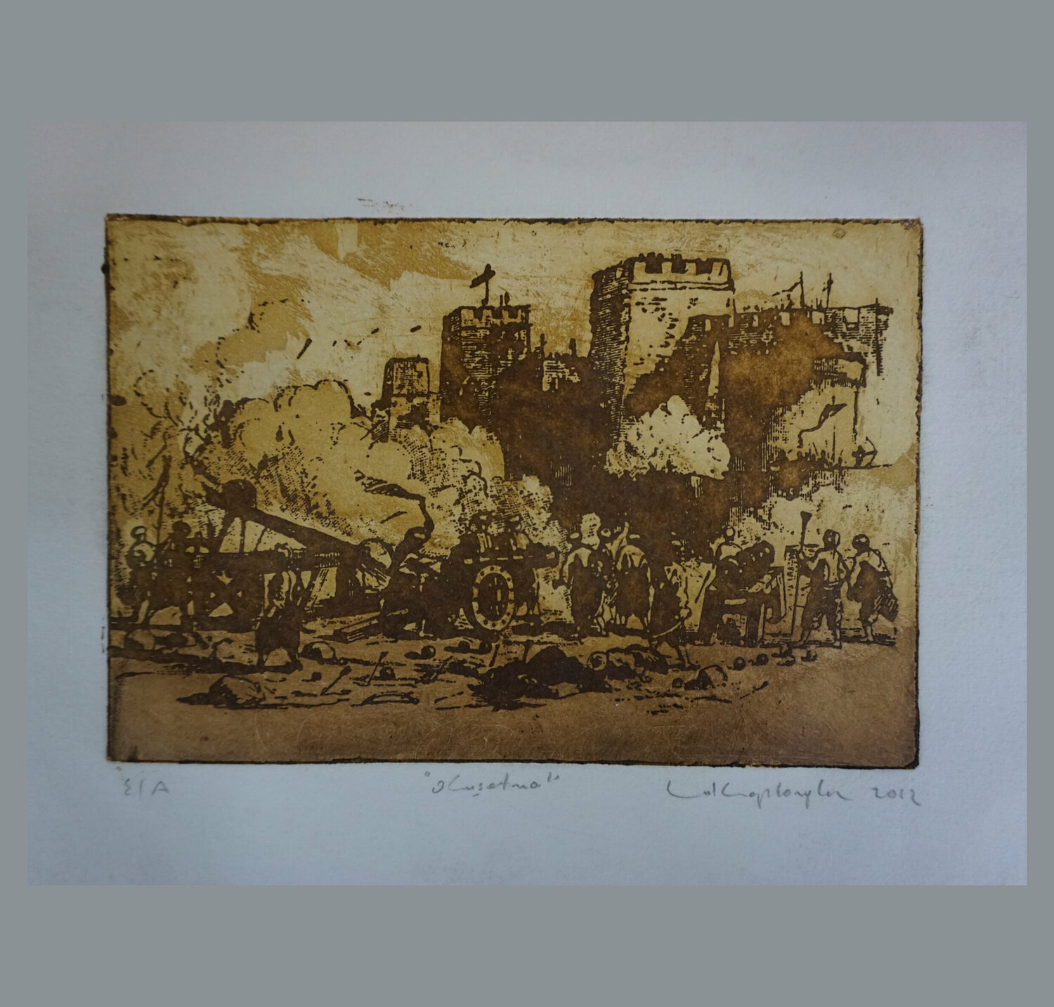 War etching by LUKA (2012) : Print Engraving on Paper - Singulart