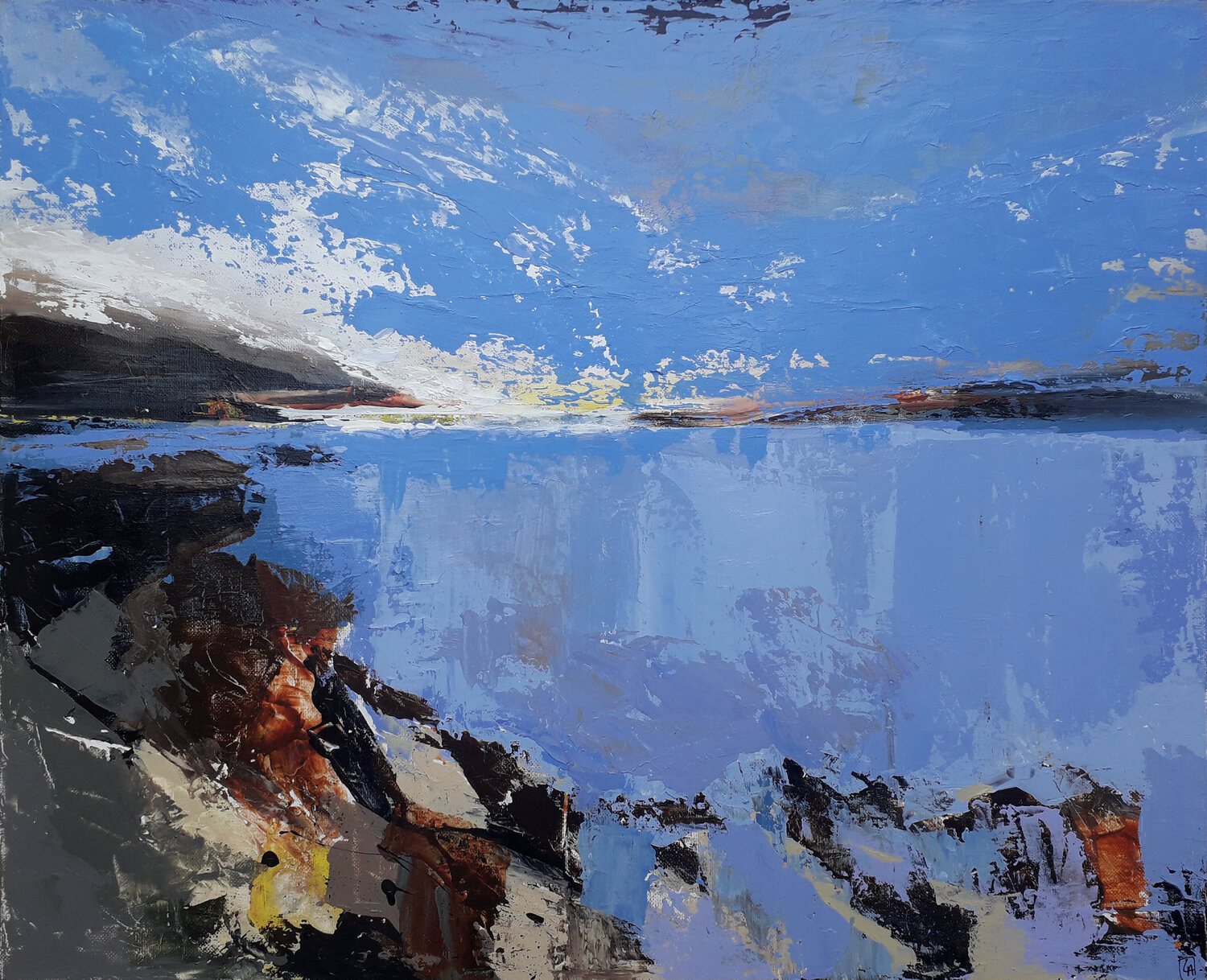 Lac ancestral by Luc Andrieux (2022) : Painting Acrylic on Linen ...