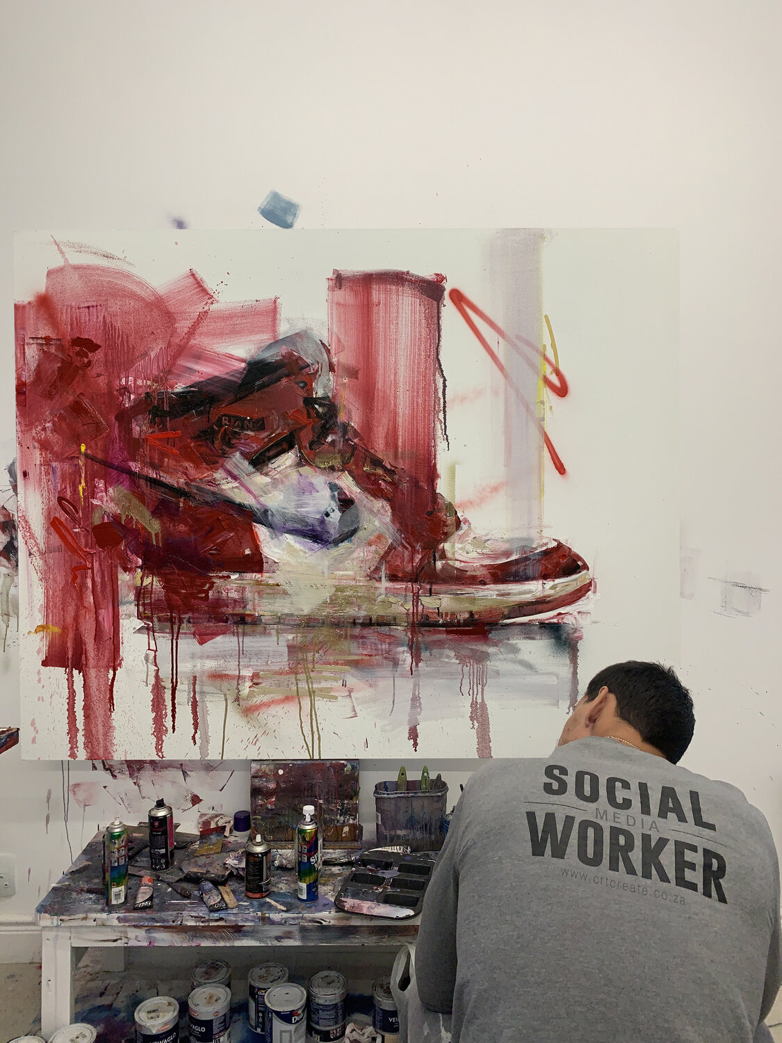 The One by Chaz Williams (2021) : Painting Oil, Spray Paint on Canvas ...