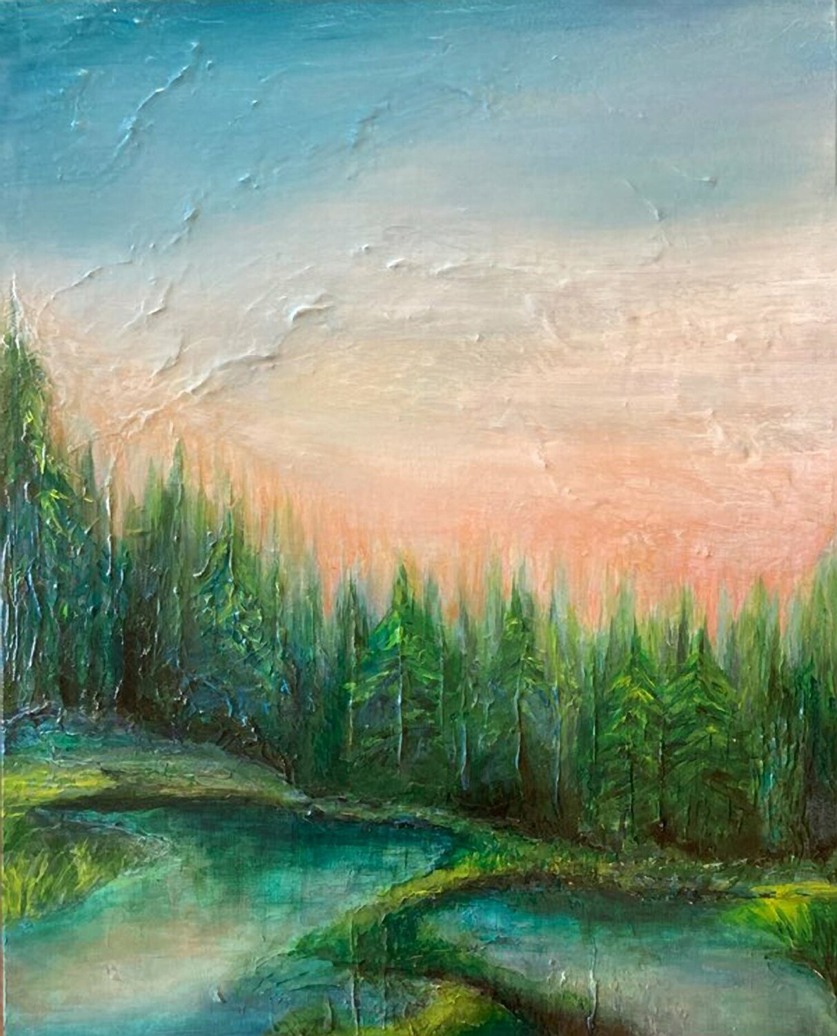 Acrylic Painting Landscape Trees