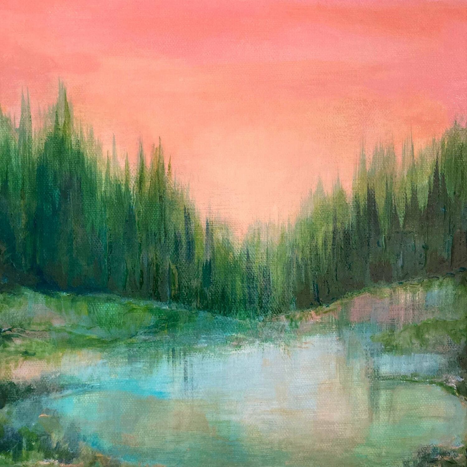 Acrylic Painting Landscape Trees