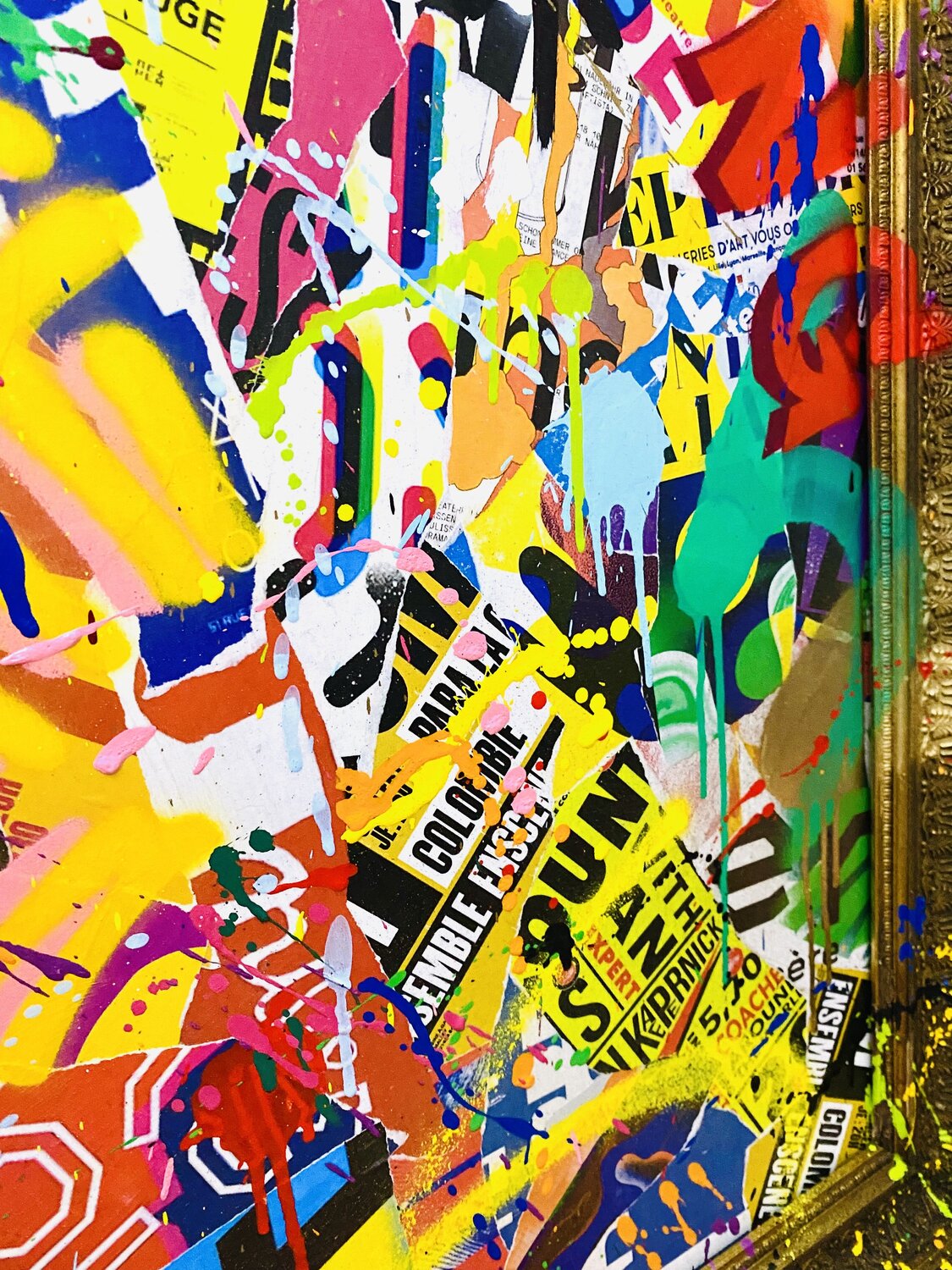 BLING GRAFFITI by RS Artist (2022) : Painting Collage, Graffiti on Wood ...