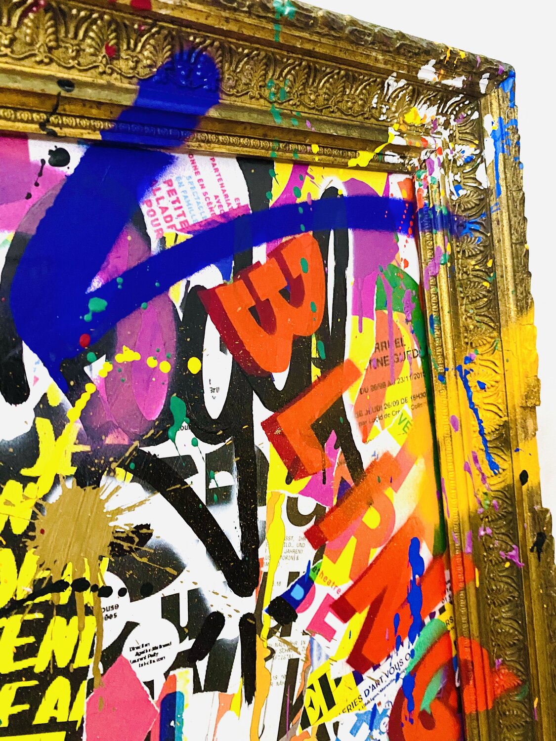 BLING GRAFFITI by RS Artist (2022) : Painting Collage, Graffiti on Wood ...