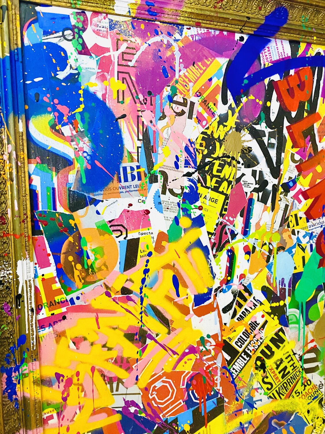 BLING GRAFFITI by RS Artist (2022) : Painting Collage, Graffiti on Wood ...