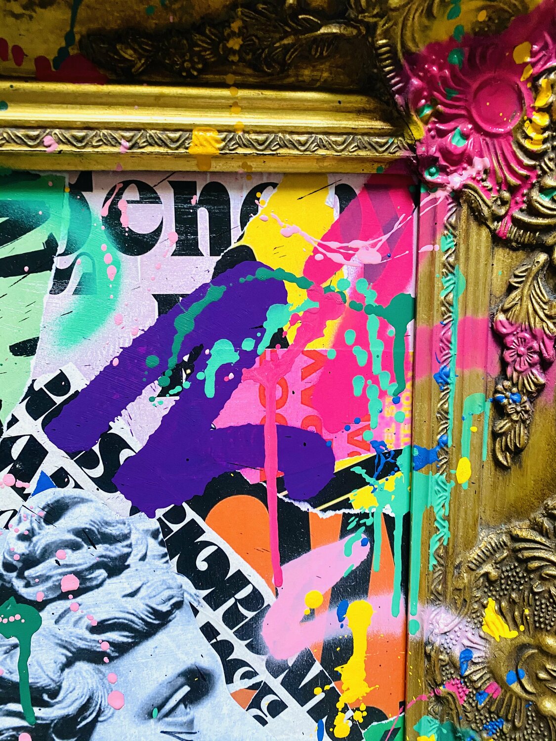 STAY UNMOVED by RS Artist (2020) : Painting Acrylic, Collage on Wood ...