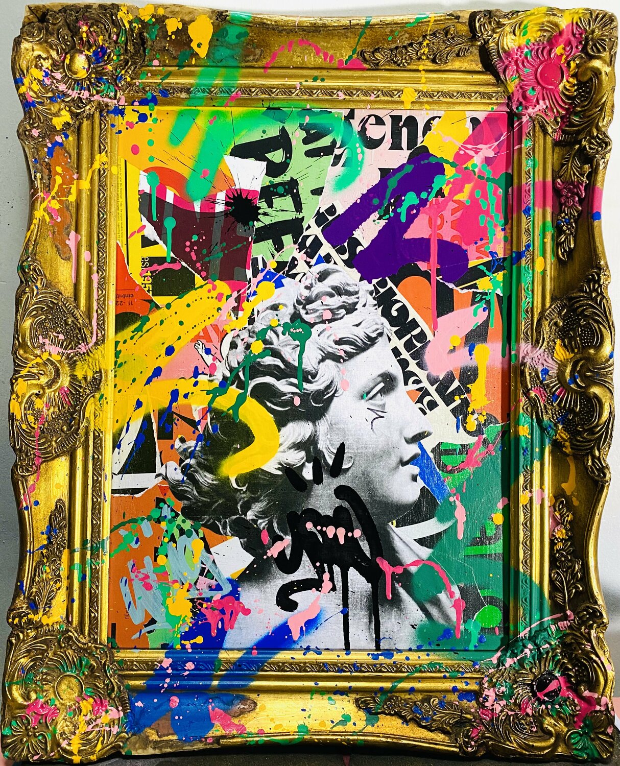 STAY UNMOVED by RS Artist (2020) : Painting Acrylic, Collage on Wood ...