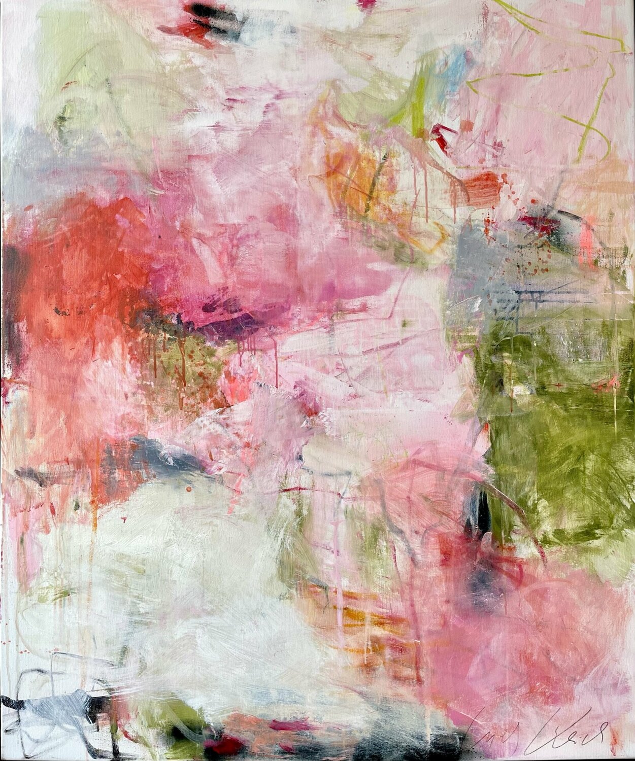 ligther then a stone von Ines Klich (2021): Malerei Acryl auf Leinwand ...