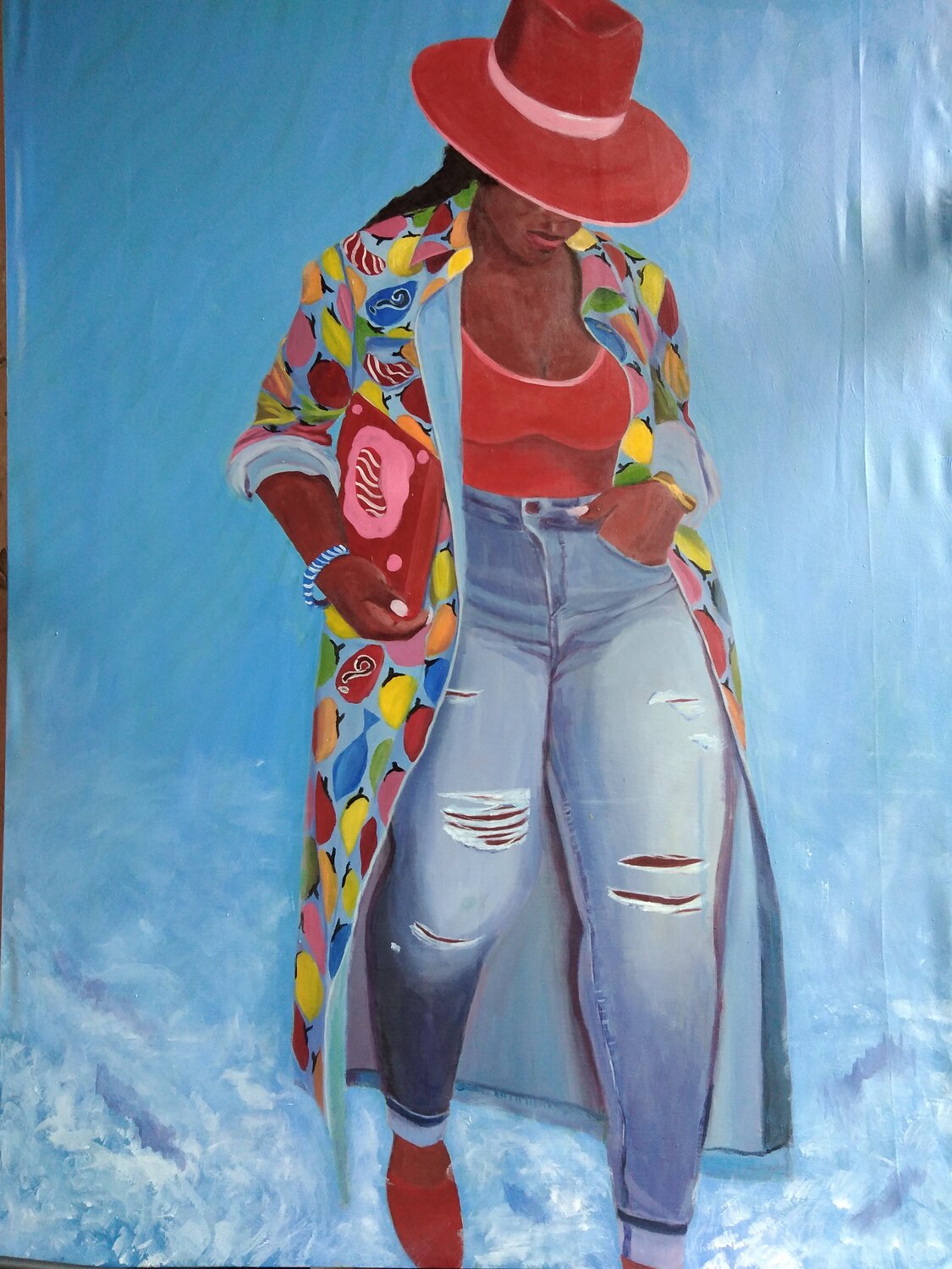 Sisi candy v by Kehinde Elizabeth Omolayo (2022) : Painting Acrylic on Canvas - SINGULART