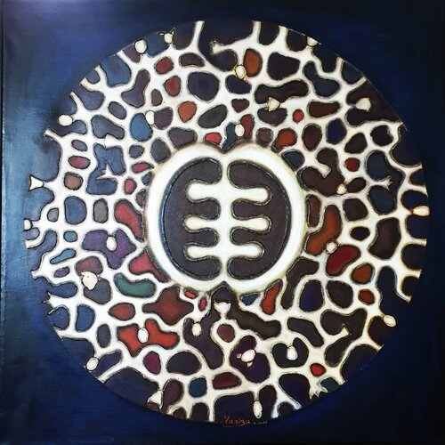 Tous liés by Marie Dione (2020) : Painting Acrylic, Oil Pastel on ...