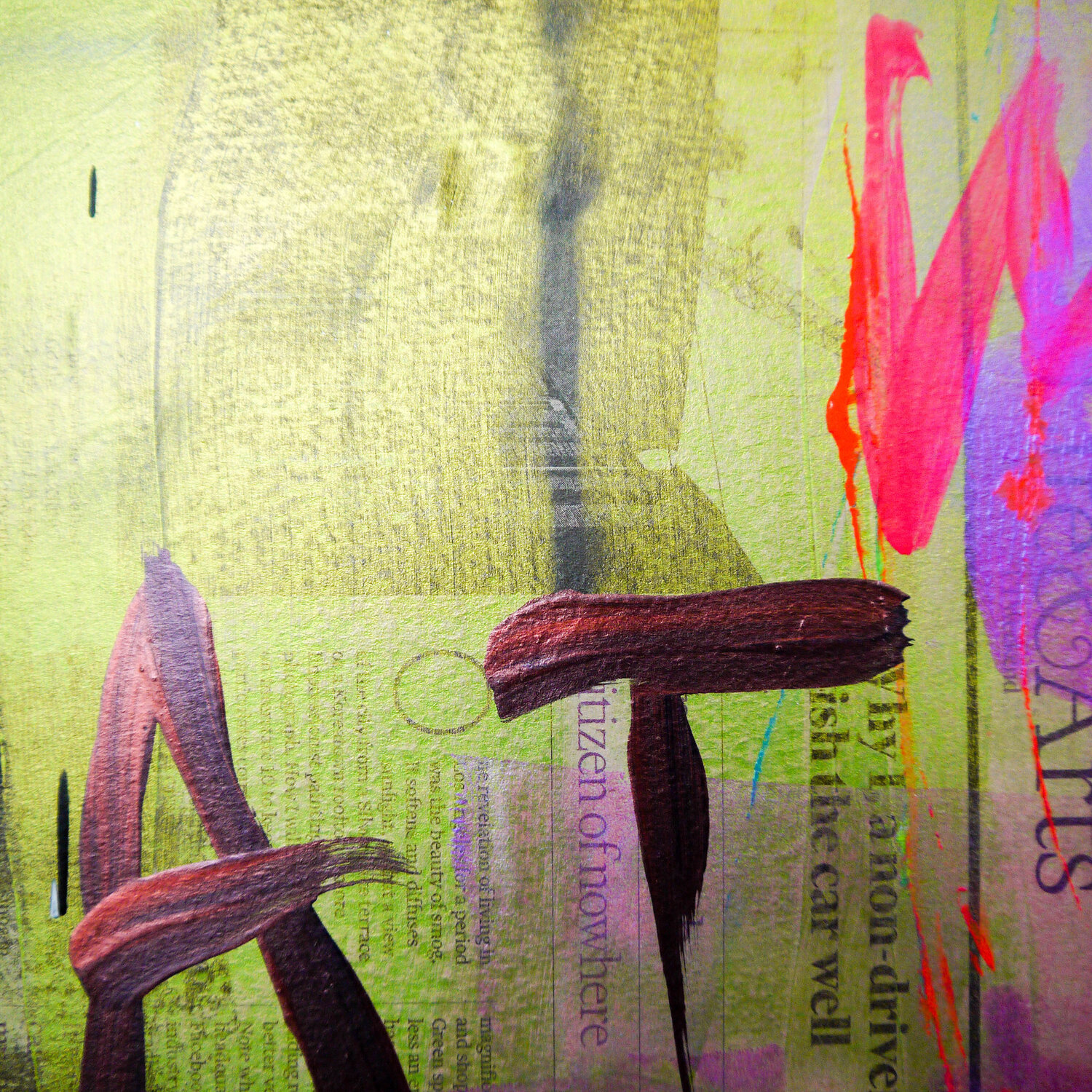 And Then I Realised by Niki Hare (2022) : Painting Acrylic, Collage on ...