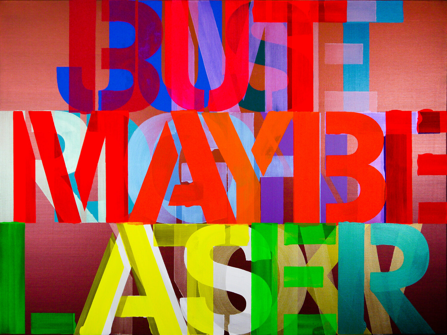 Maybe Later by Niki Hare (2021) : Painting Acrylic, Vinyl on Canvas ...