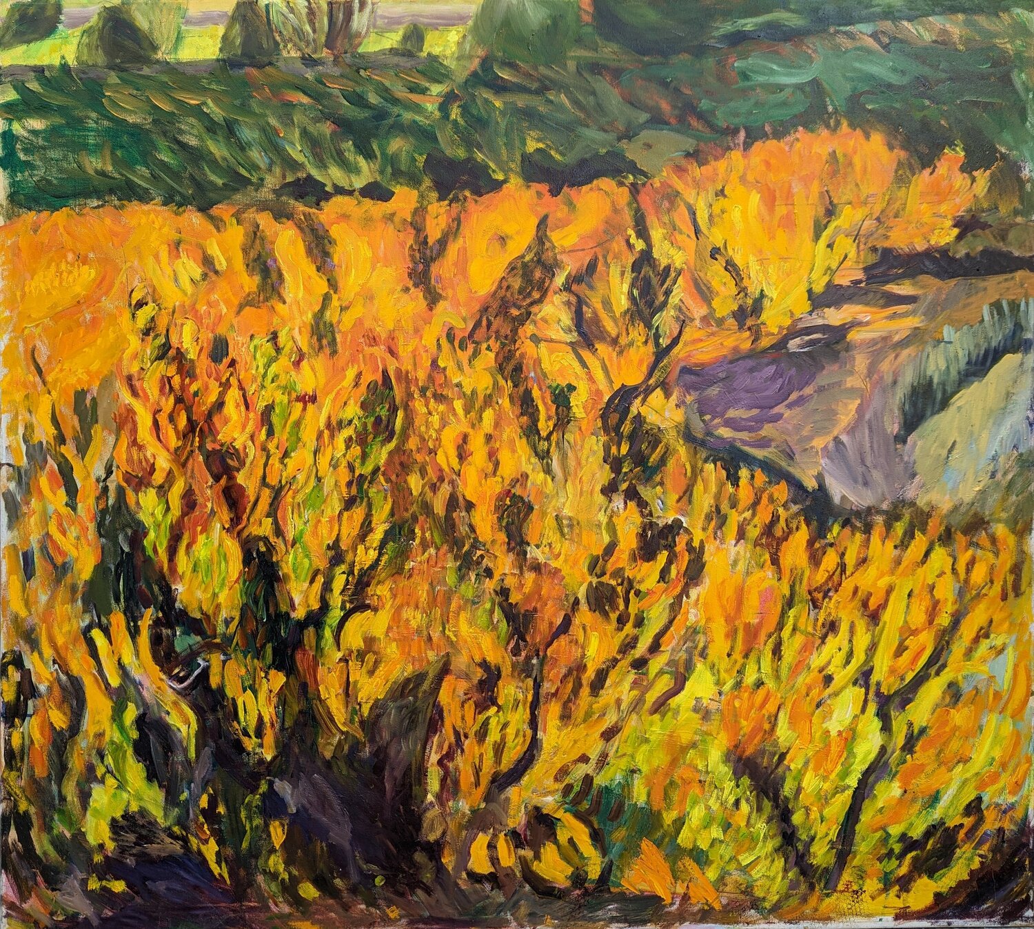 autumn orchards,migdal oz by Debbie Kampel (2001) : Painting Oil on ...