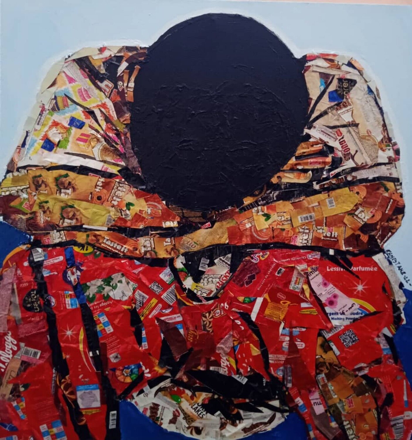 ORPHELIN by Ernest Ake (2022) : Painting Acrylic, Collage on Canvas ...