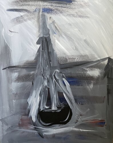 Sunset Diva by Dinara Omarova (2018) : Painting Acrylic on Canvas ...